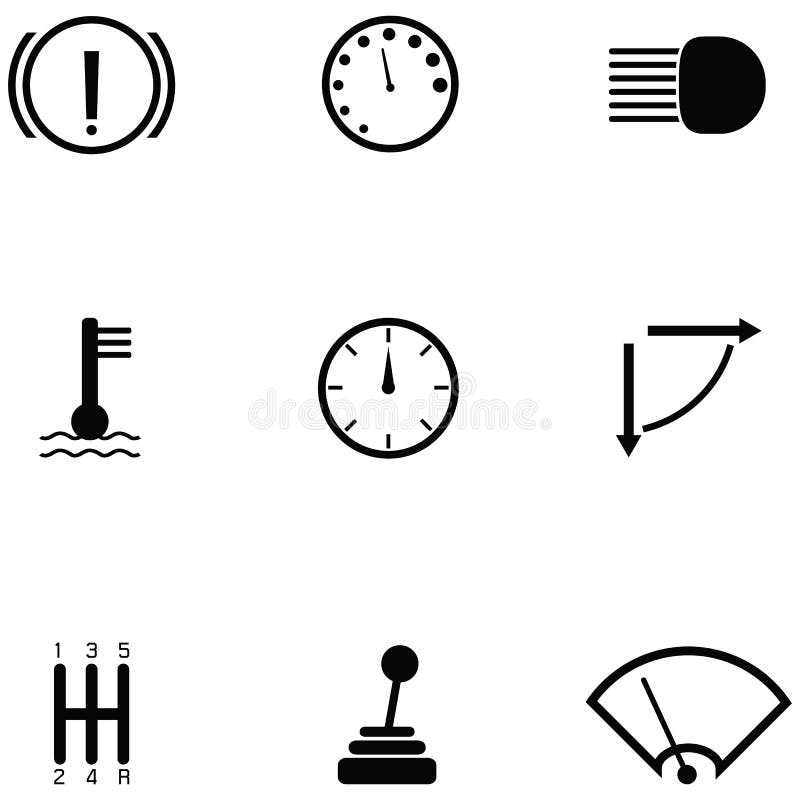 Car indicator icon set stock vector. Illustration of transport - 120561920