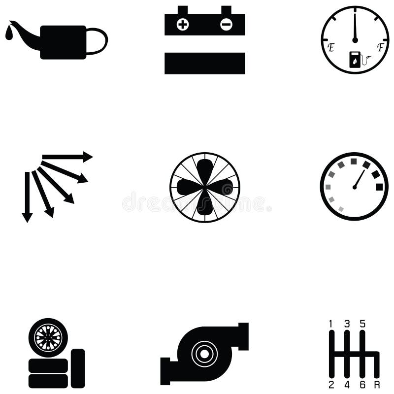 Car indicator icon set stock vector. Illustration of button - 120561927