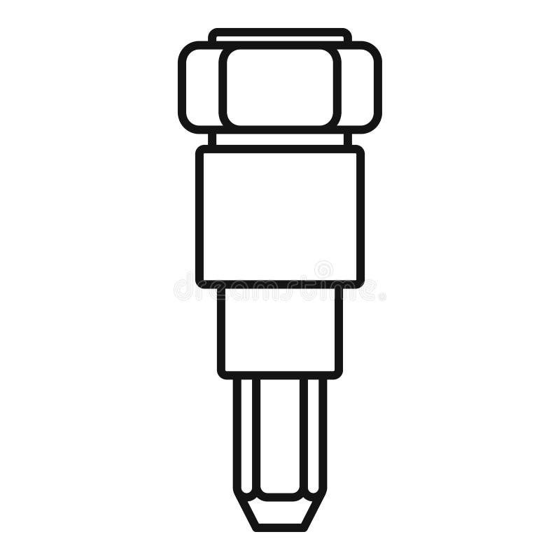 Car Injector Icon, Outline Style Stock Vector - Illustration of black ...