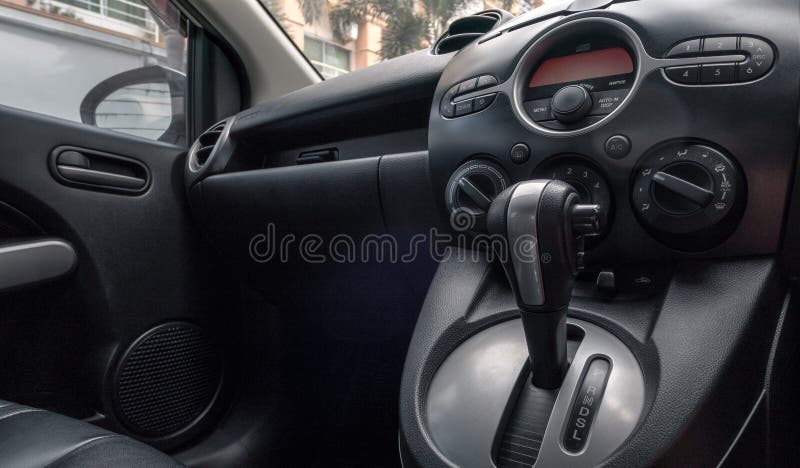 Car Inside Driver Place with Dashboard Control. Stock Photo - Image of ...