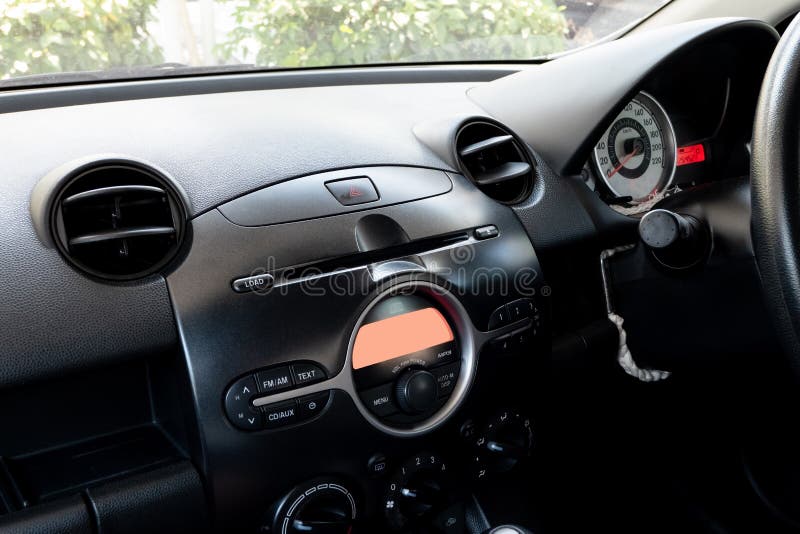 Car Inside Driver Place with Dashboard Control. Stock Photo - Image of ...