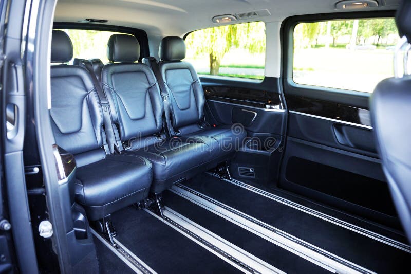 Car Inside. Interior of Prestige Luxury Modern Car Stock Image - Image ...