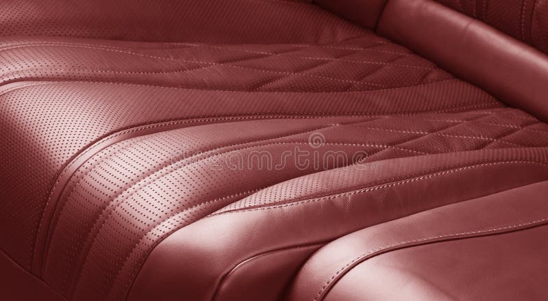 Car Inside. Interior of Prestige Modern Car. Comfortable Leather Seats ...