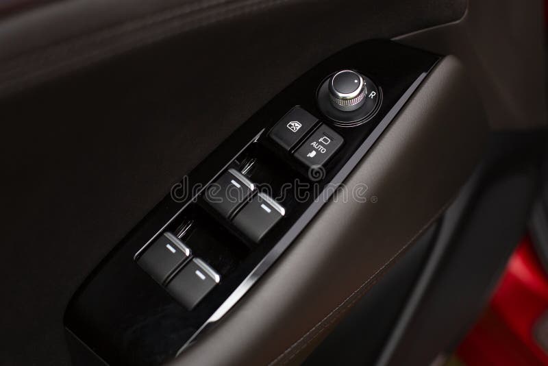 Car Inside. New Modern Interior of Premium Car with Leather Seats Stock ...
