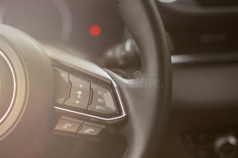 Car Inside. New Modern Interior of Premium Car with Leather Seats Stock ...