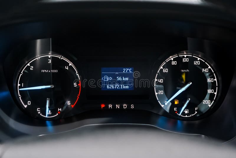 Car? Speed Motor of? Night, Car? Dashboard? Modern? Automobile Control ...