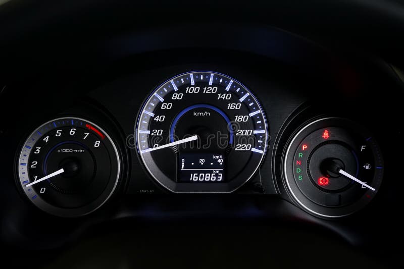 Car? Speed Motor of? Night, Car? Dashboard? Modern? Automobile Control ...