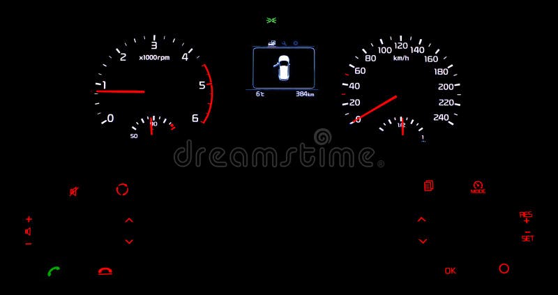 Car instrument panel stock photo. Image of indicator - 68108904
