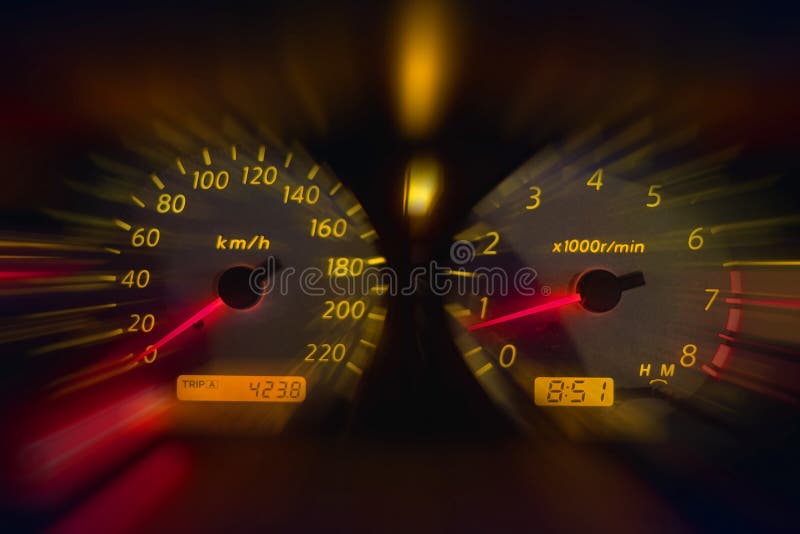Car Instrument Panel that Mean the Car Speedometer, Stock Photo - Image ...