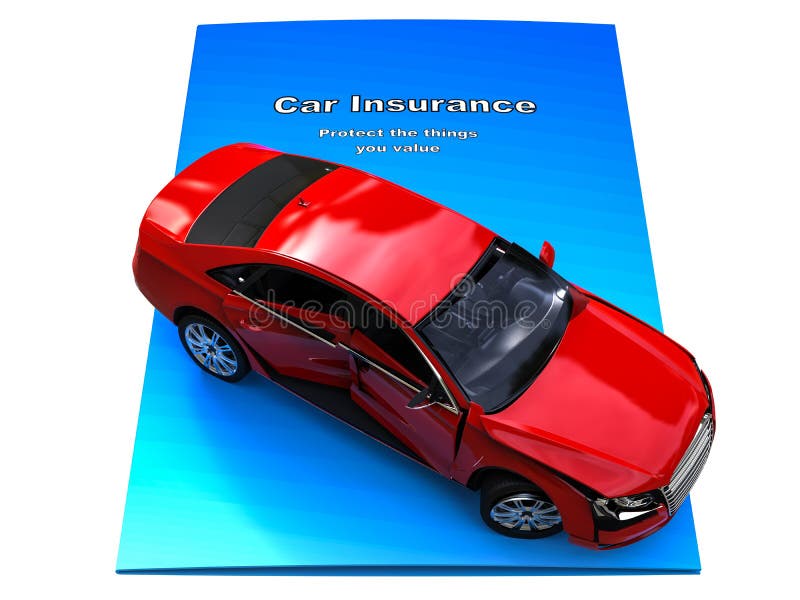 Car insurance brochure stock illustration. Illustration of blue - 75715177