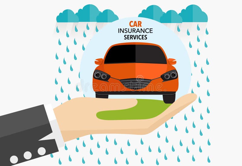 Car Insurance Business Service. Vector Illustration Concept of I Stock ...