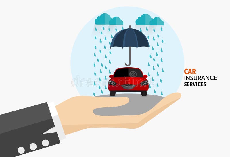 Car Insurance Business Service. Vector Illustration Concept of I Stock ...