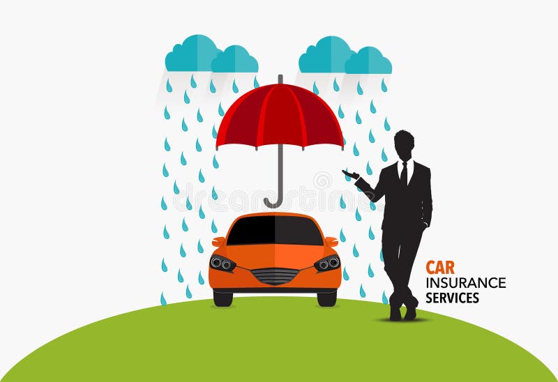Car Insurance Business Service. Vector Illustration Concept of I Stock ...