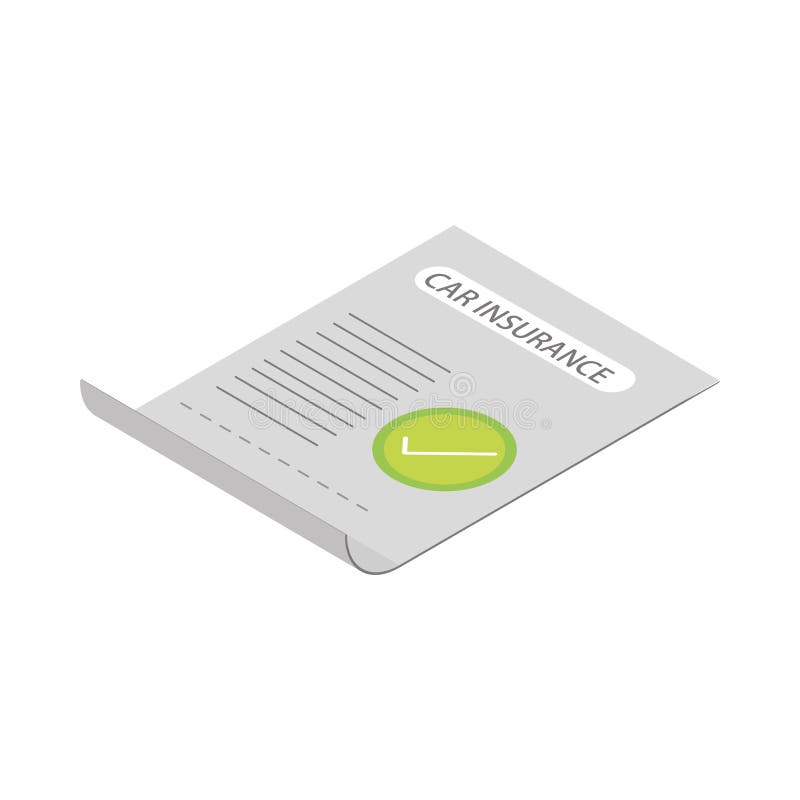 Car insurance check mark stock vector. Illustration of isolated - 236050674