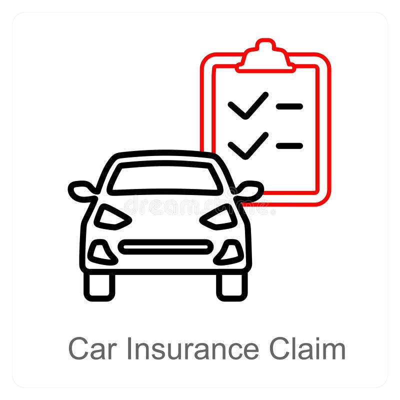 Car Insurance Claim Icon Concept Stock Illustration - Illustration of ...