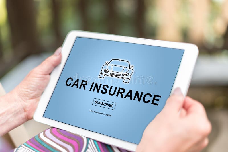 Car Insurance Concept on a Tablet Stock Photo - Image of insurance ...