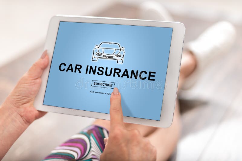 Car Insurance Concept on a Tablet Stock Image - Image of automobile ...