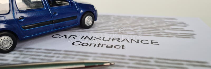 Car Insurance Contract Form and Pen on the Table Stock Image - Image of ...