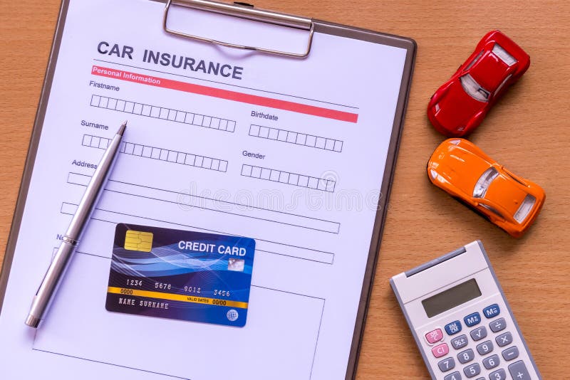 Car Insurance Form with Model and Policy Document Stock Photo - Image ...