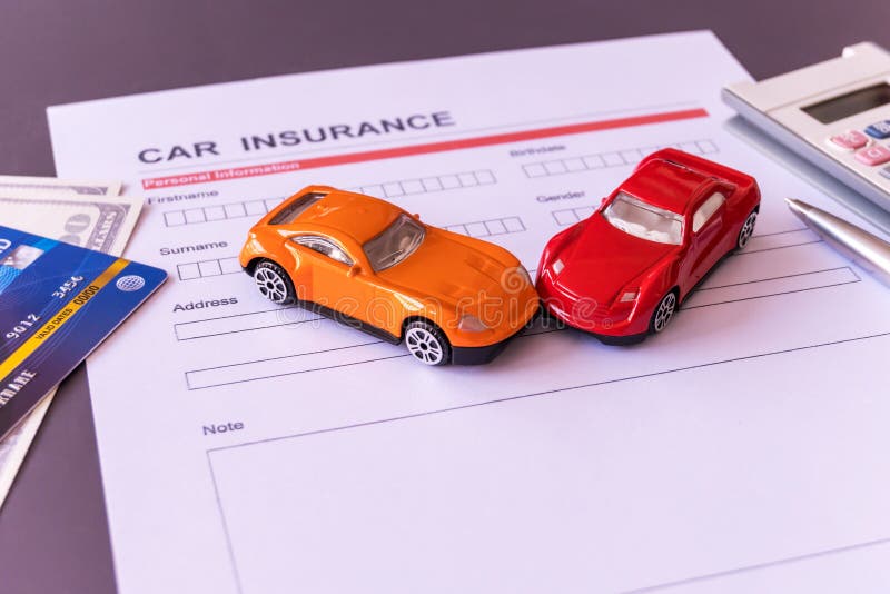 Car Insurance Form with Model and Policy Document Stock Photo - Image ...