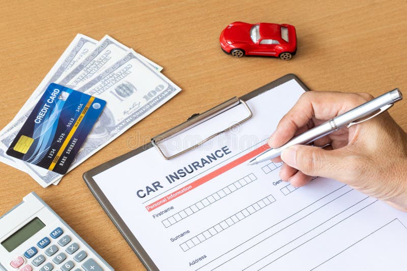 Car Insurance Form with Model and Policy Document Stock Image - Image ...