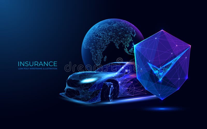 Car Insurance, Globe and Shield with Check Mark. Stock Vector ...