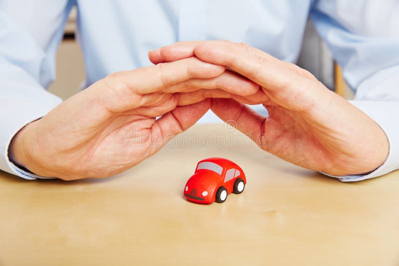Car Insurance with Hands Over Vehicle Stock Photo - Image of traffic ...