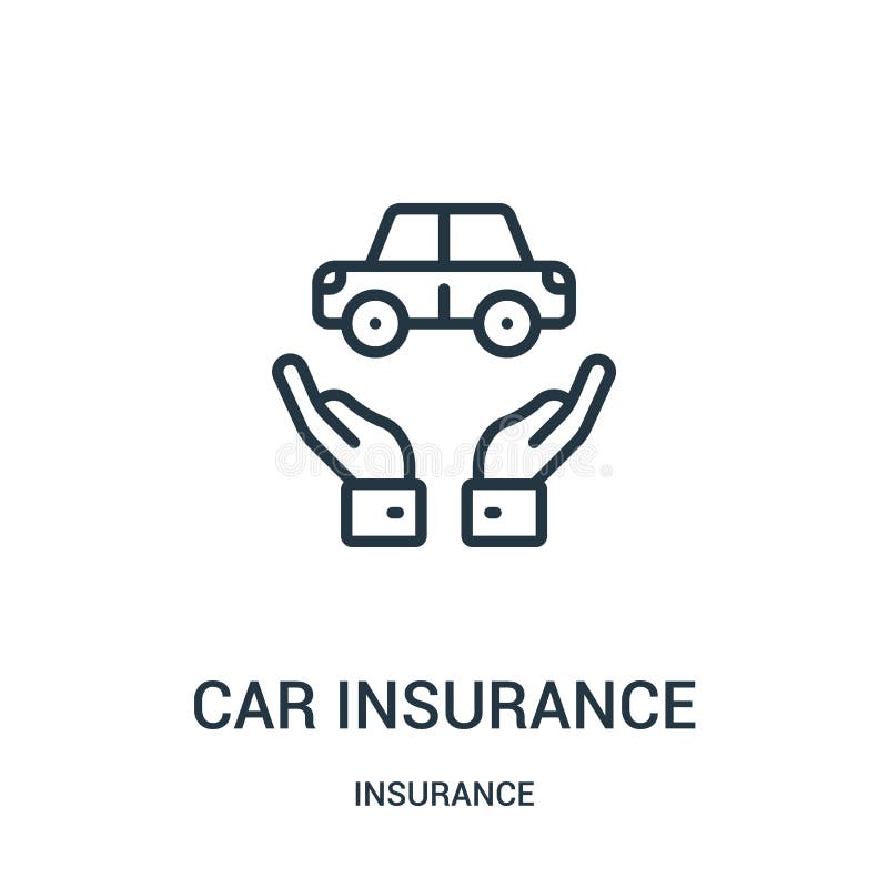 Car Insurance Icon Vector from Insurance Collection. Thin Line Car ...