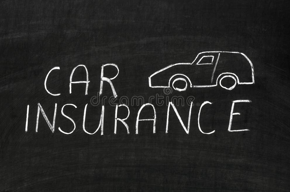 Car insurance stock image. Image of chalkboard, financial - 48913295