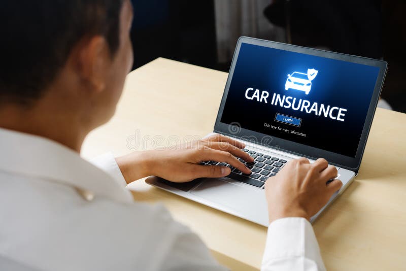 Car Insurance Online Website on Computer Screen for Insure Snugly Stock ...