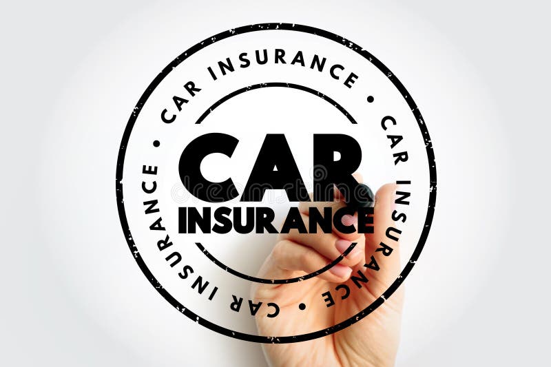 Car Insurance Text Stamp, Concept Background Stock Illustration ...