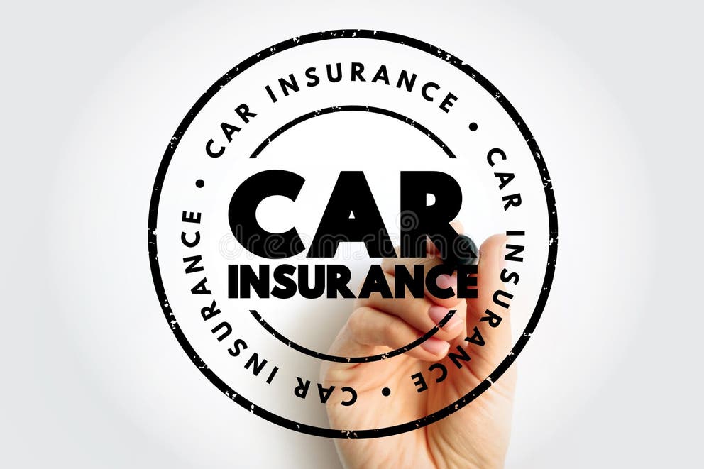 Car Insurance Text Stamp, Concept Background Stock Illustration ...