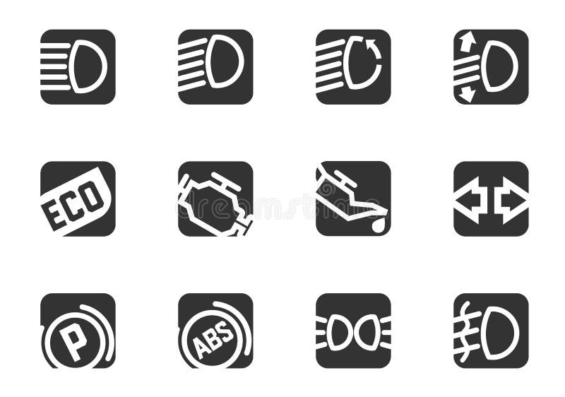 Car Interface Symbols stock vector. Illustration of turn - 223060541