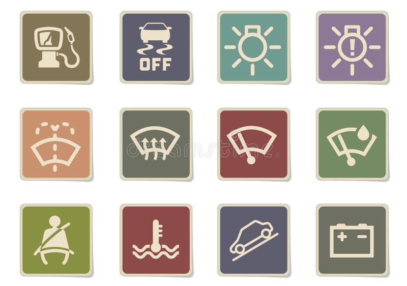 Car Interface Symbols stock vector. Illustration of engine - 223116865