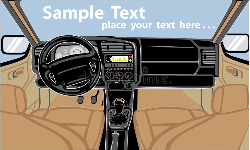 Car interior stock vector. Illustration of concept, modern - 21356619