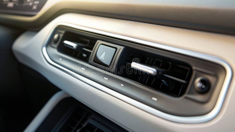 Car Interior Air Vent and Hazard Button Stock Photo - Image of panel ...