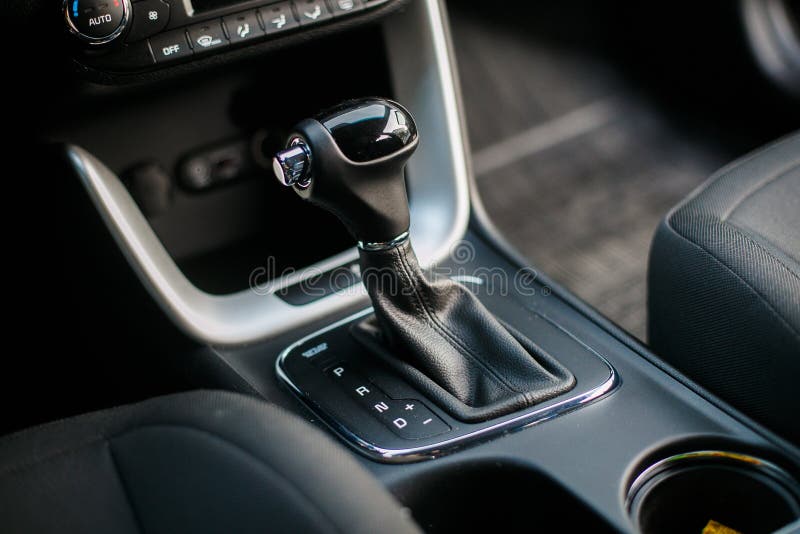 Car Interior. Automatic Transmission Gear Shift Stock Photo - Image of ...