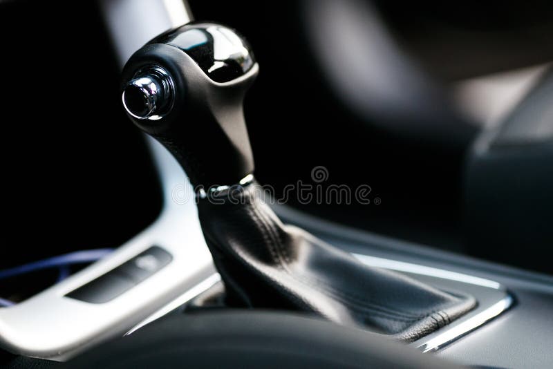 Car Interior. Automatic Transmission Gear Shift Stock Image - Image of ...