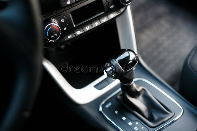 Car Interior. Automatic Transmission Gear Shift Stock Photo - Image of ...