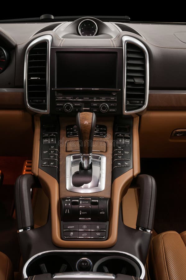 Car Interior. Automatic Transmission Gear Shift Stock Image - Image of ...