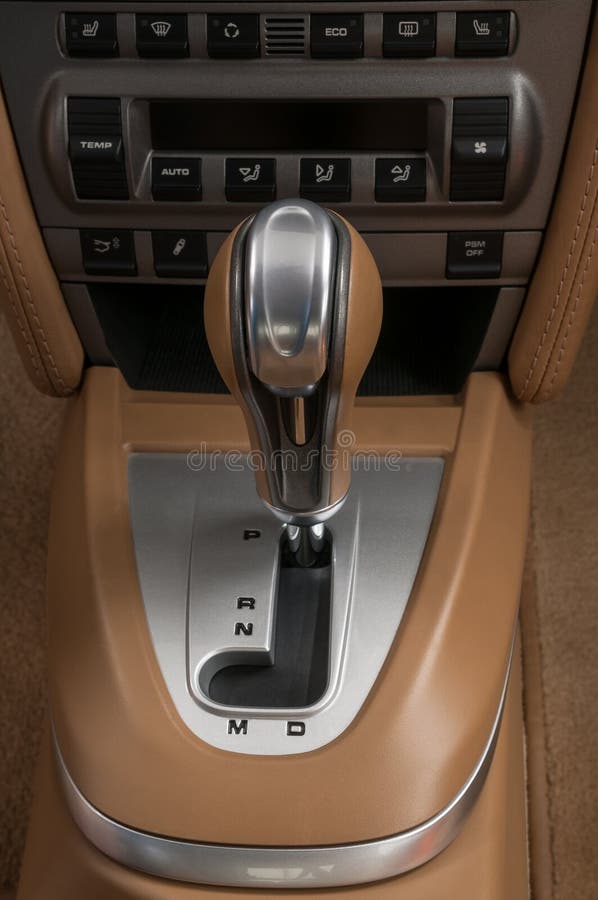 Car Interior. Automatic Transmission Gear Shift Stock Image - Image of ...