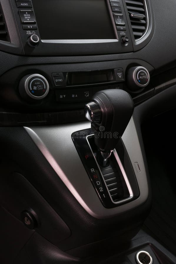 Car Interior. Automatic Transmission Gear Shift. Stock Image - Image of ...