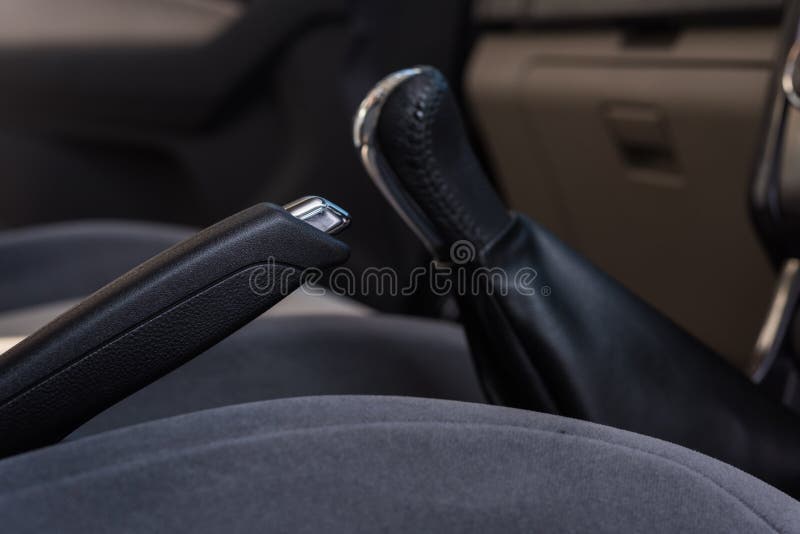 Car interior brake hand stock photo. Image of speed, black - 71448656