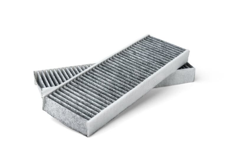 New Carbon Filter of the Cabin of the Car on a White Background Stock ...