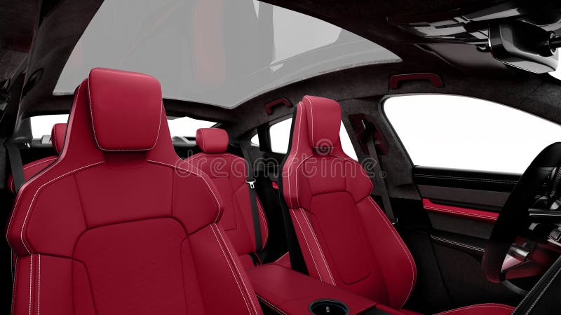 Car Interior Concept 3d Model Render Stock Illustration - Illustration ...