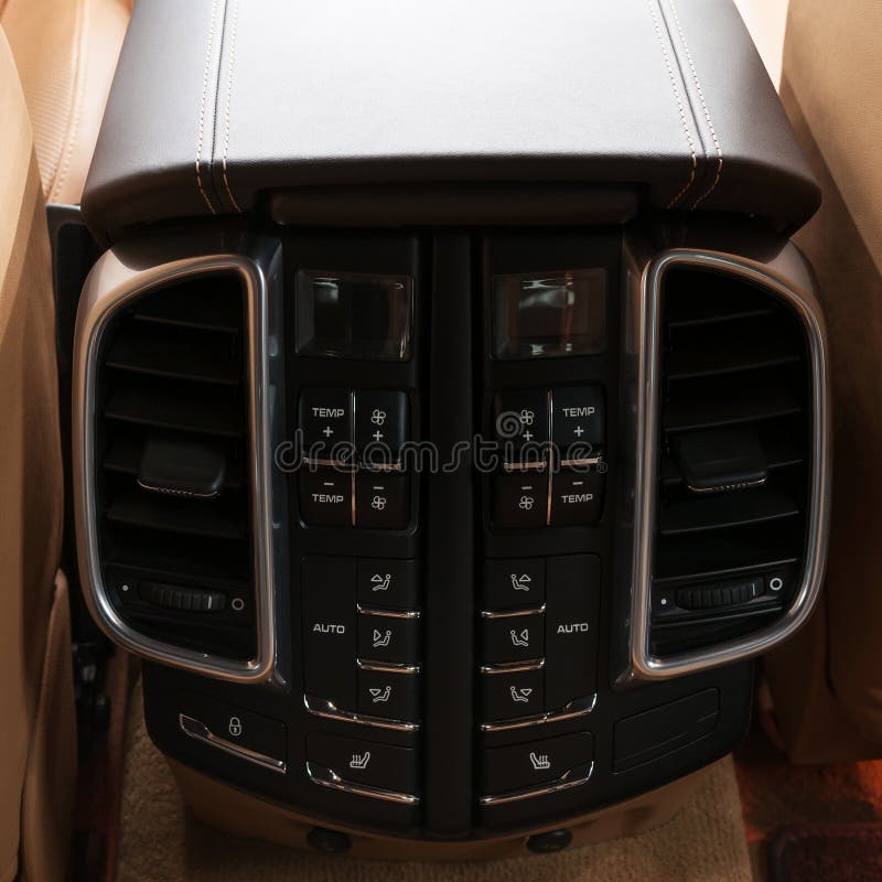Back Passenger Climate Control Panel in Car. Stock Photo - Image of ...
