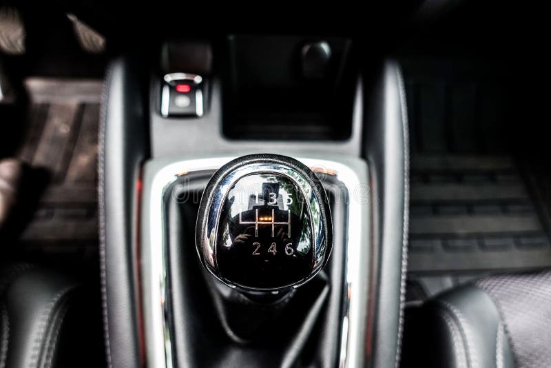 Car Interior Detail, the Gear Shift Lever Stock Photo - Image of auto ...