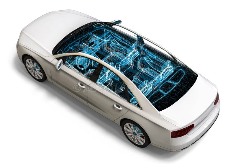 Car Interior Development Process Stock Illustration - Illustration of ...