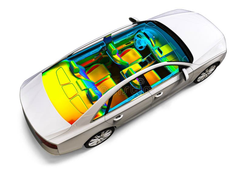 Car Interior Development Process Stock Illustration - Illustration of ...