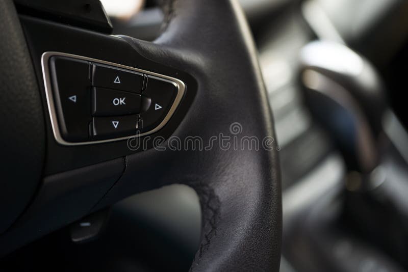 Car Interior Driver Side View. Modern Car Interior Design Stock Image ...